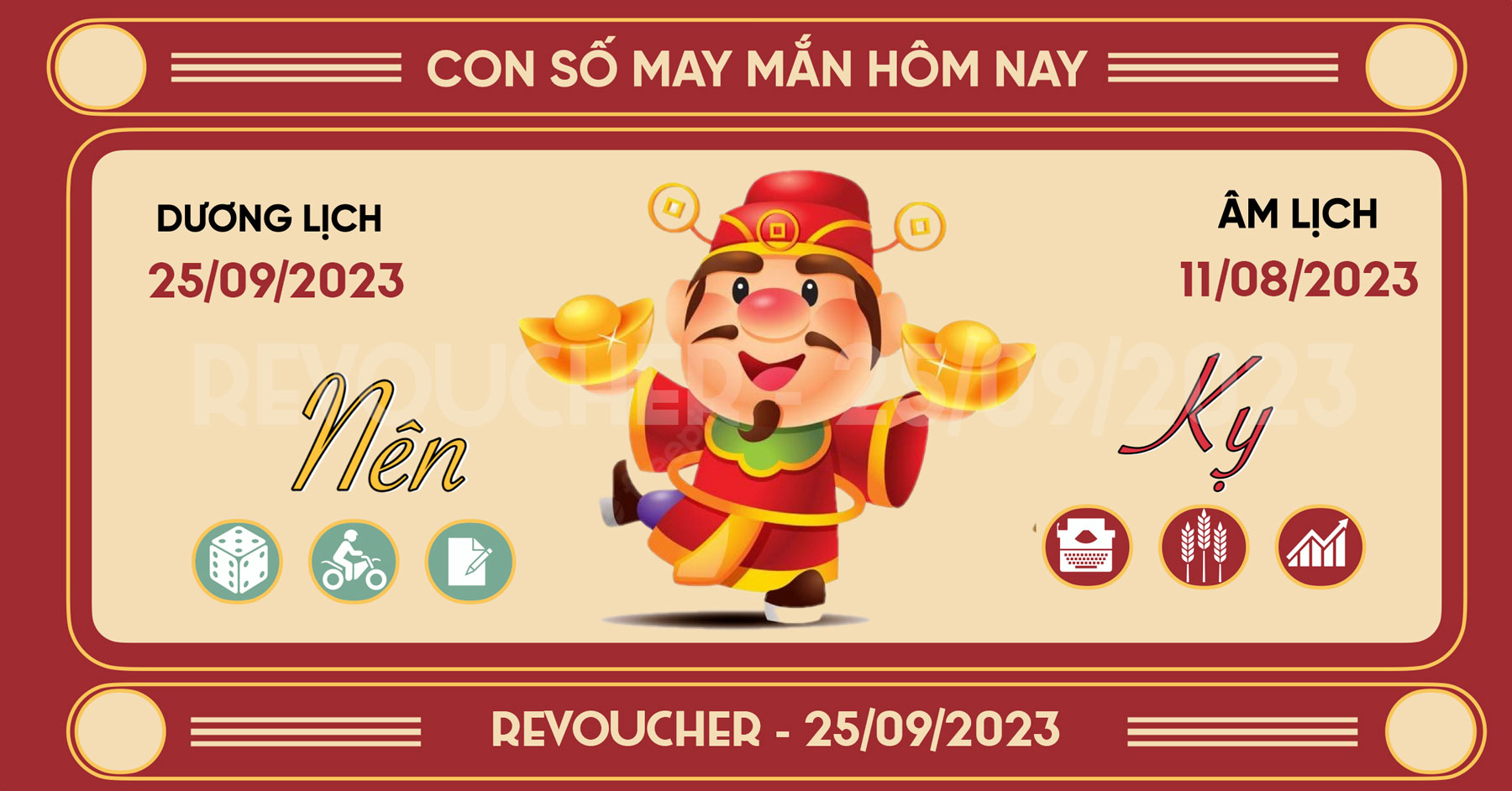 Con số may mắn hôm nay ngày 25/9/2023